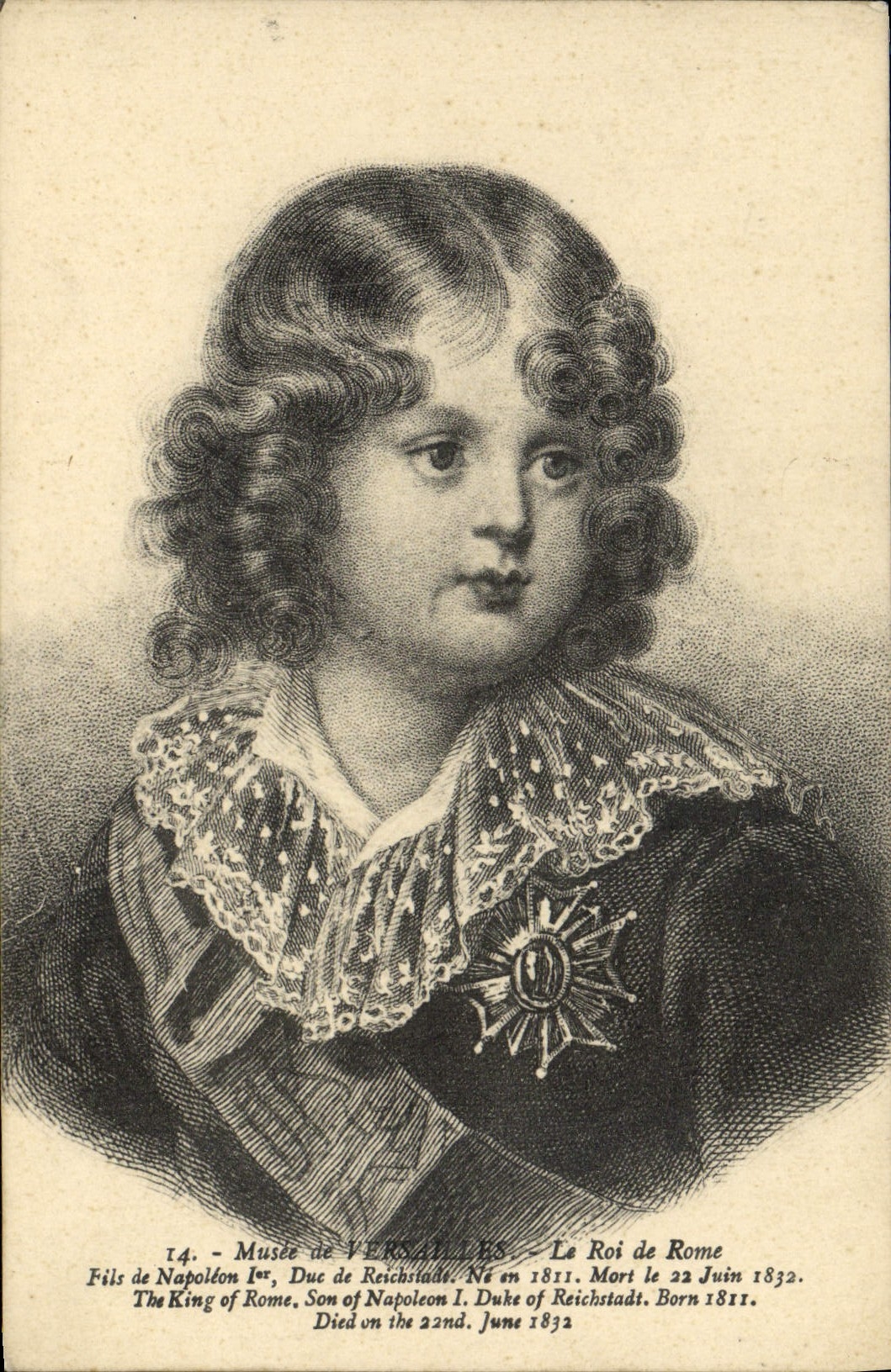 VINTAGE POSTCARD Museum Of Versailles the King Of Rome Wire Of Napoleon ...